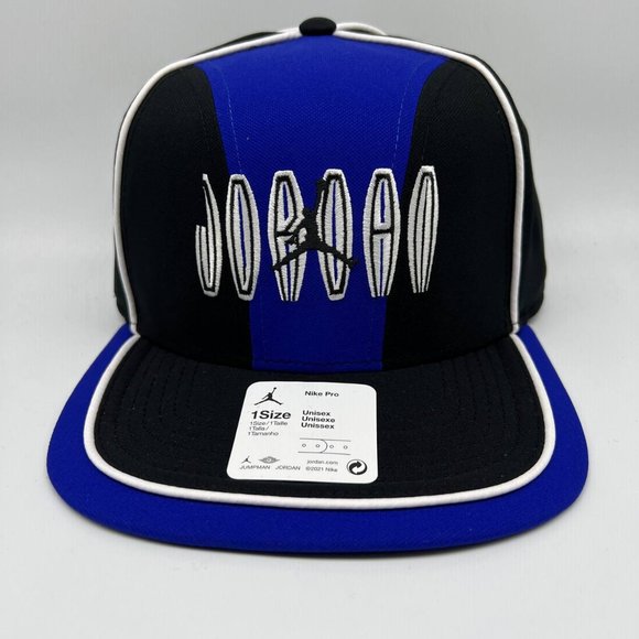 Jordan | Accessories | Air Jordan Blue Black Jumpman Hat Snapback Cap ...